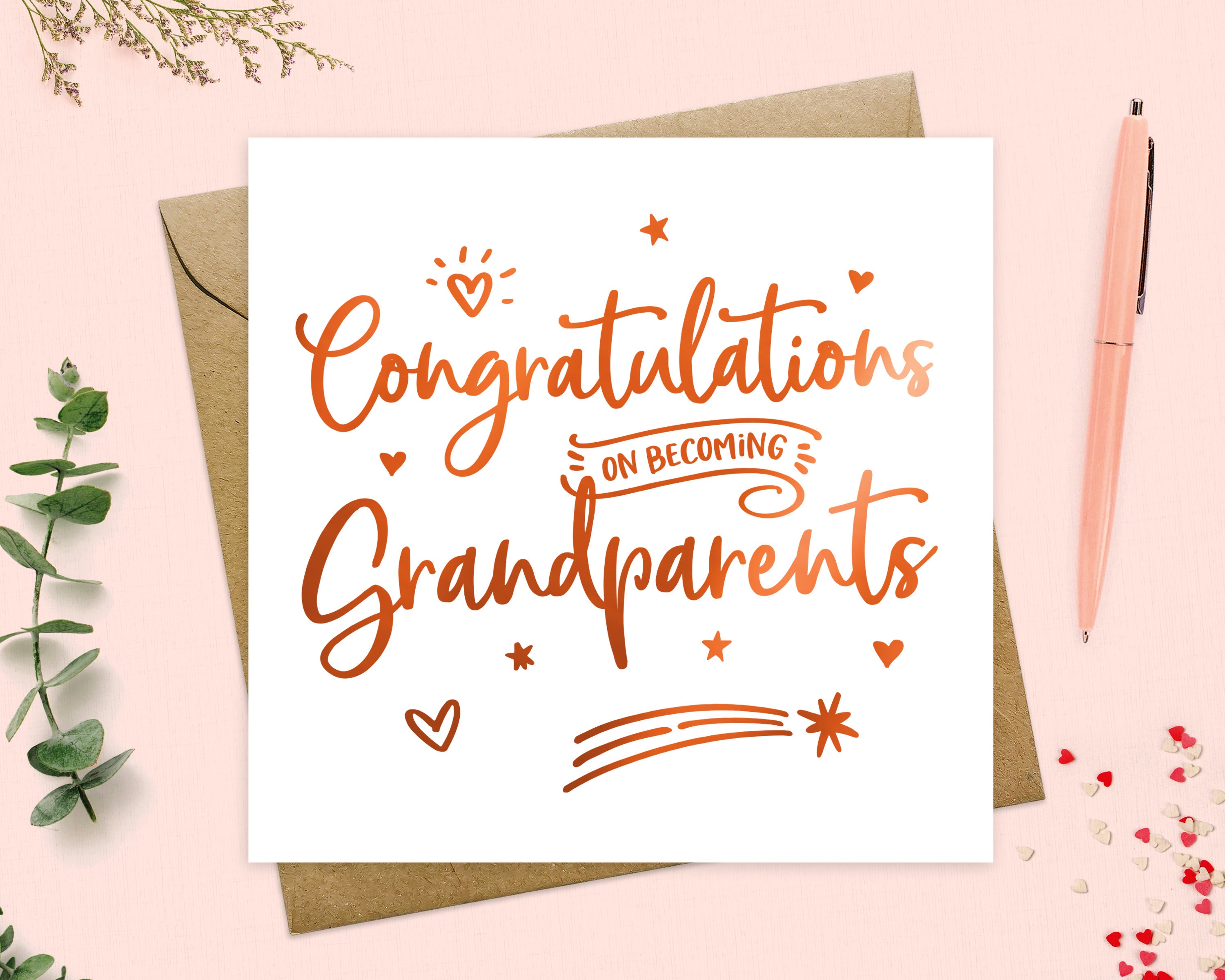 Grandparent Congratulations Card Youre Grandparents New | Etsy