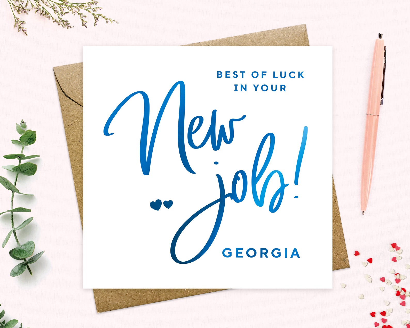 New Job Good Luck Card Personalised Best of Luck Card New - Etsy UK