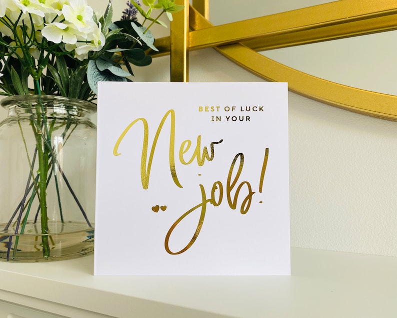 New Job Good Luck card Personalised Best of Luck card New | Etsy