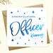 Congratulations Officer Card, Personalised New Job Card, Qualified ...