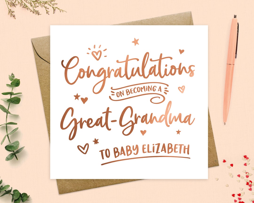 Great-grandma Congratulations Card, New Baby, New Granddaughter, New ...