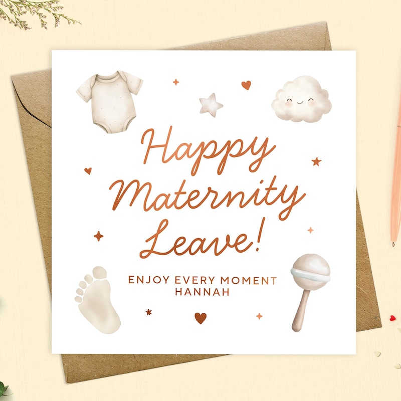 Maternity Leave Card - Etsy UK
