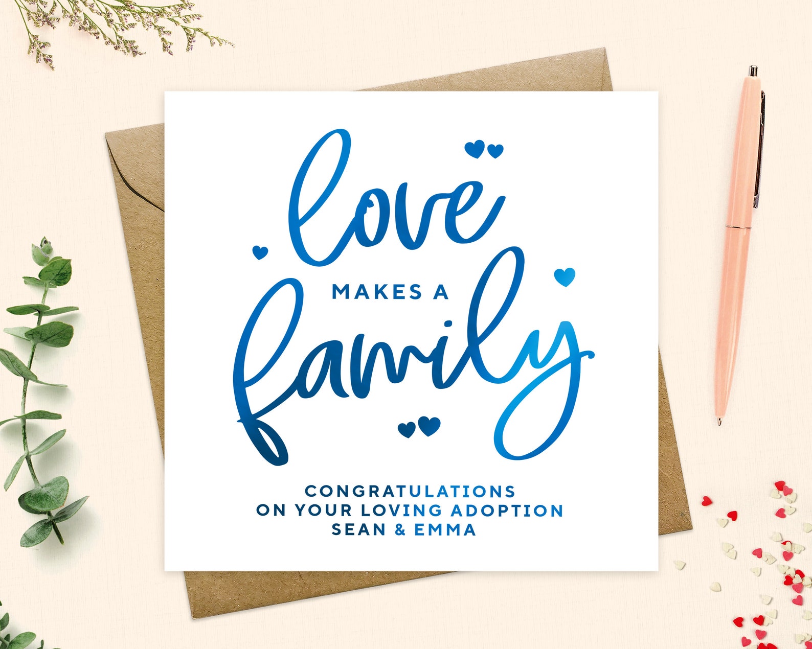 Adoption Card Personalised Congratulations on Your Adoption - Etsy UK