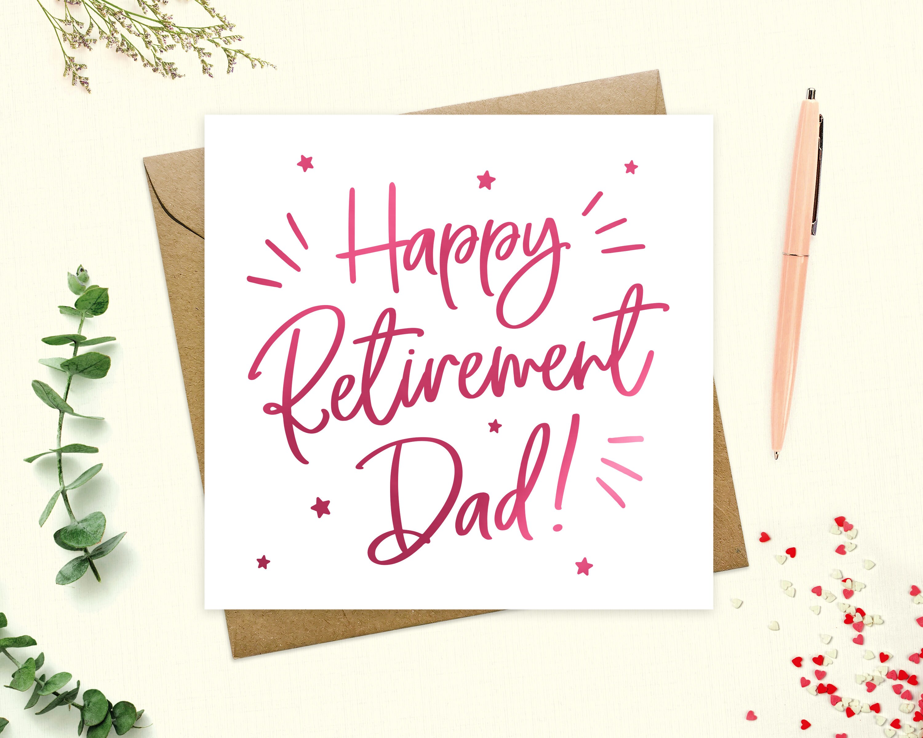 Happy Retirement Dad Card Dad Retirement Card Goodbye | Etsy UK