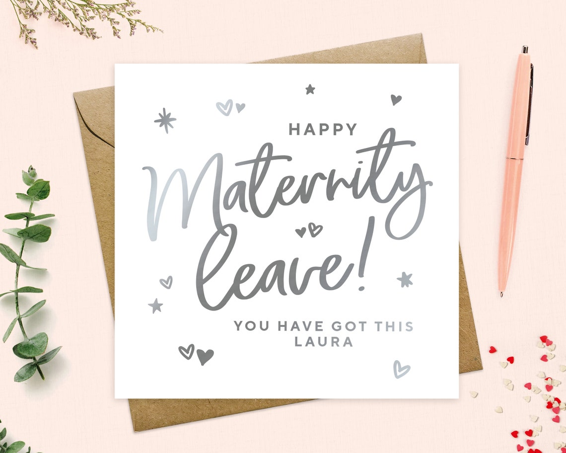 Maternity Leave Personalised Card - Colleague Card, Co-worker Card ...