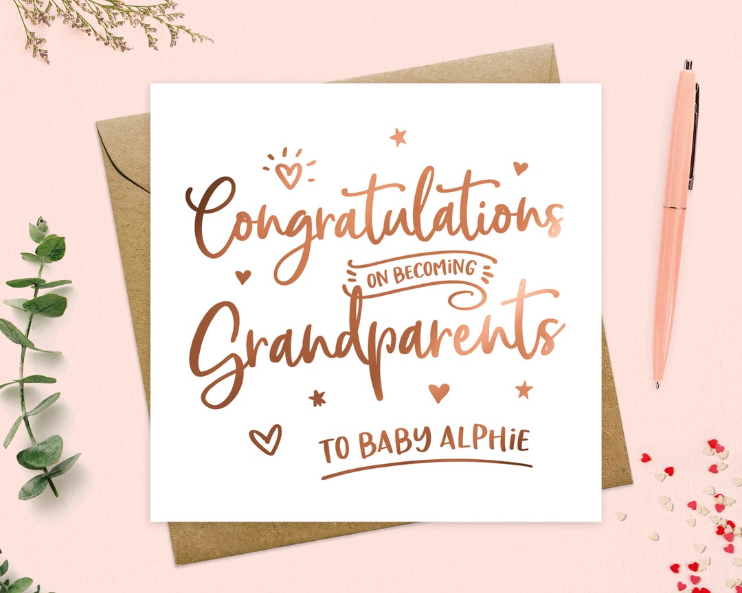 Grandparent Congratulations Card, Youre Grandparents, New Baby, New ...