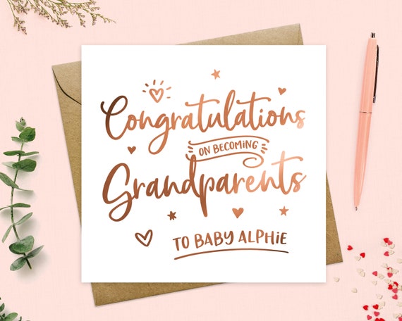 Grandparent Congratulations Card Youre Grandparents New | Etsy