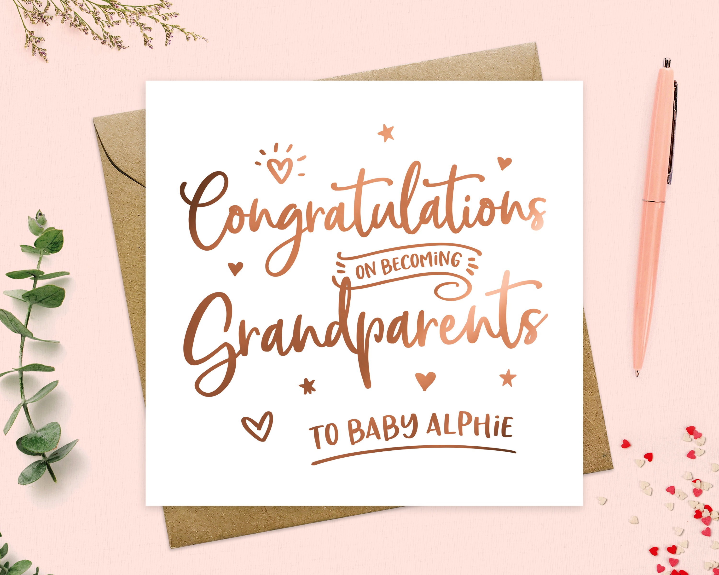 Grandparent Congratulations Card Youre Grandparents New | Etsy