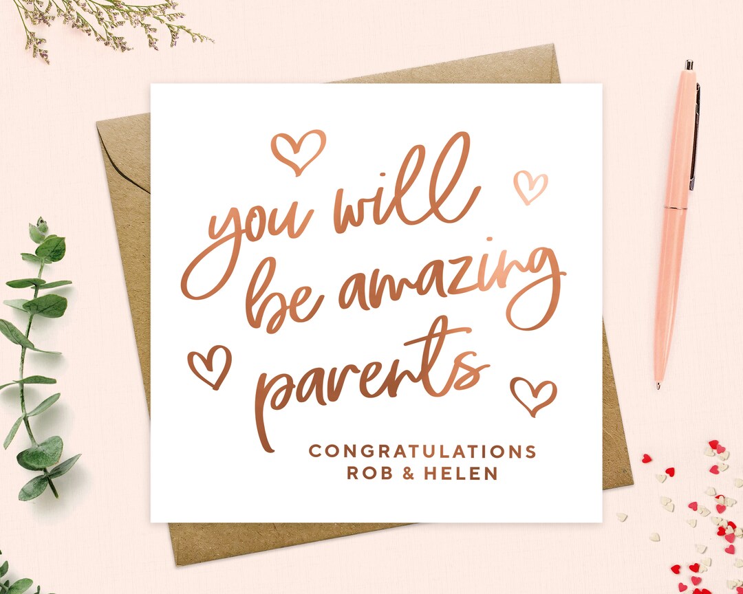 You're Going to Be Parents Card Personalised, You’re Pregnant, New Baby ...