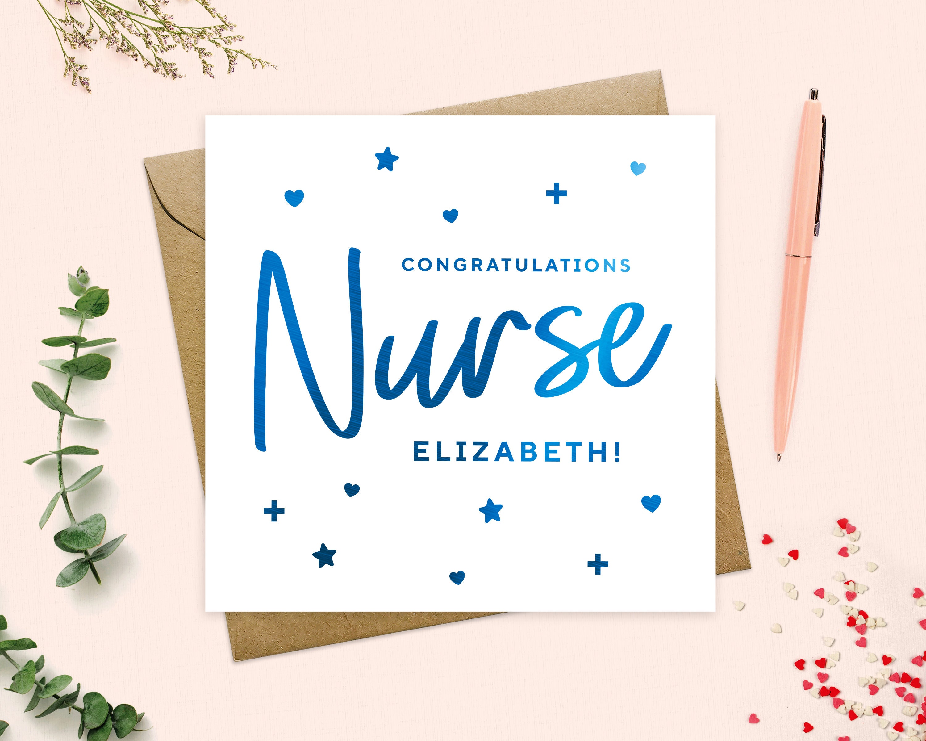 Congratulations Nurse card Personalised New Job card | Etsy