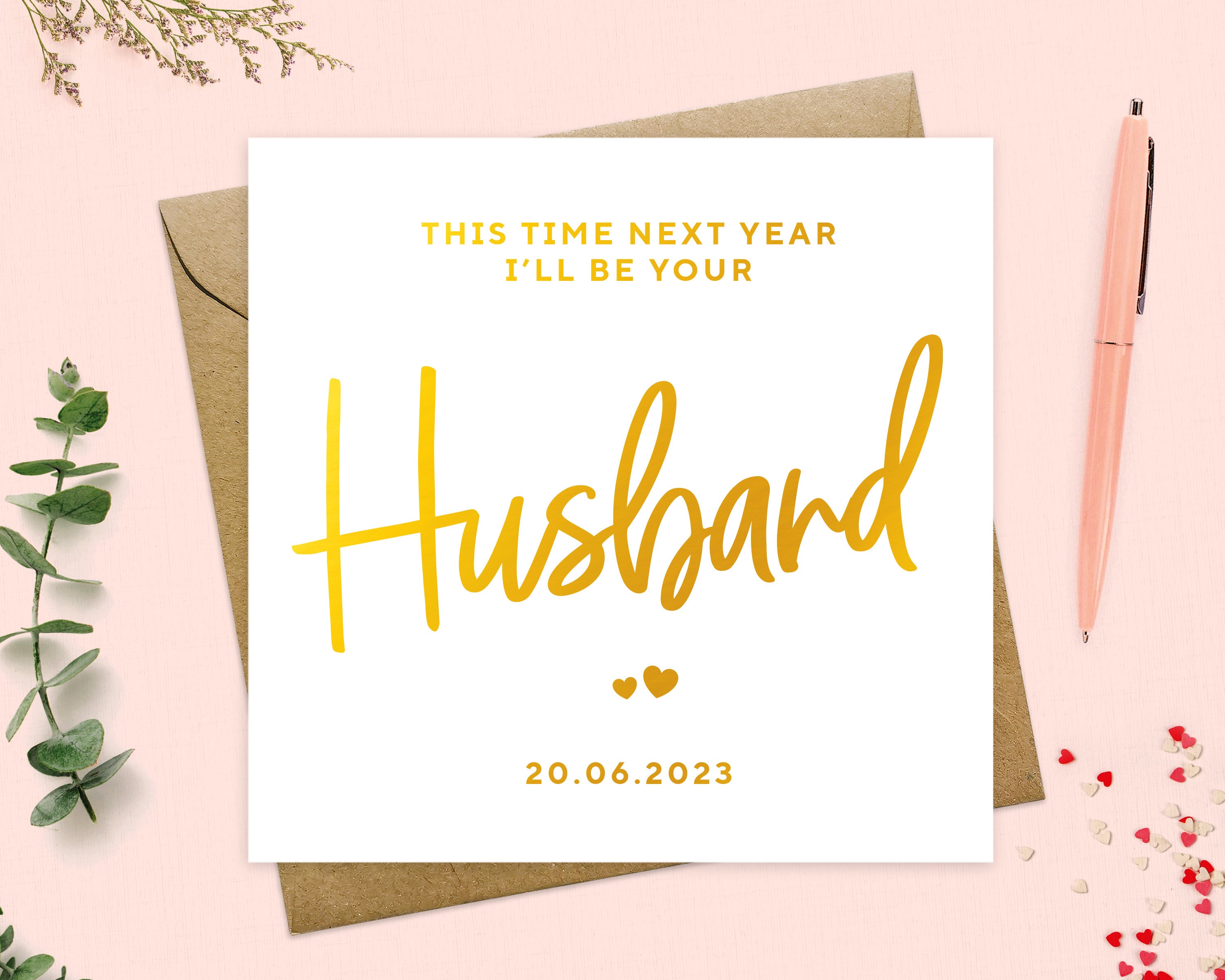 Wedding Countdown Card This Time Next Year Card I'll Be - Etsy UK