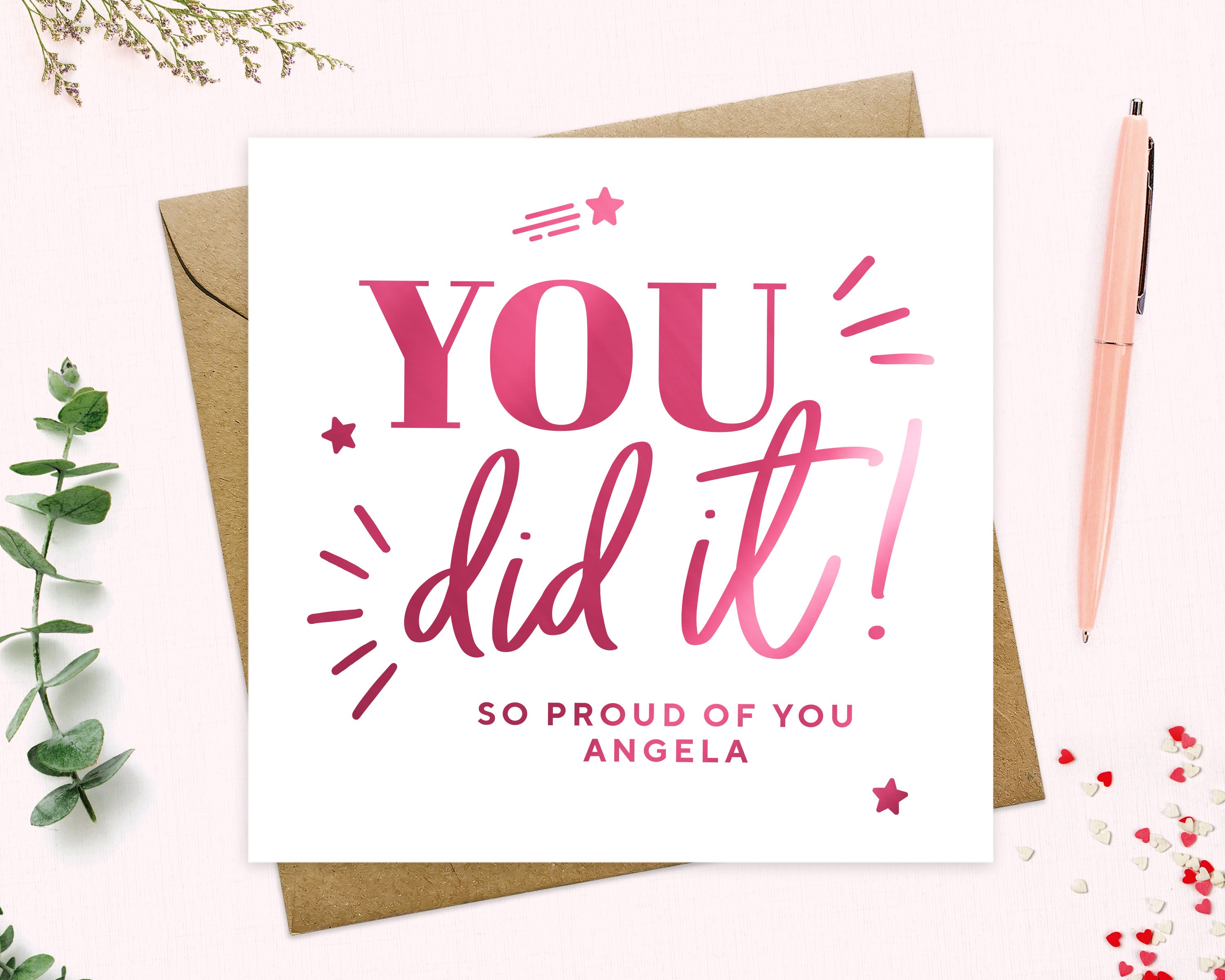 Well Done Card Personalised Congratulations You Did It Card - Etsy UK