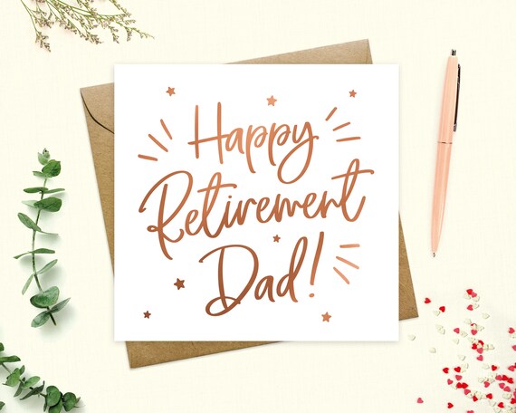 Happy Retirement Dad Card Dad Retirement Card Goodbye | Etsy UK