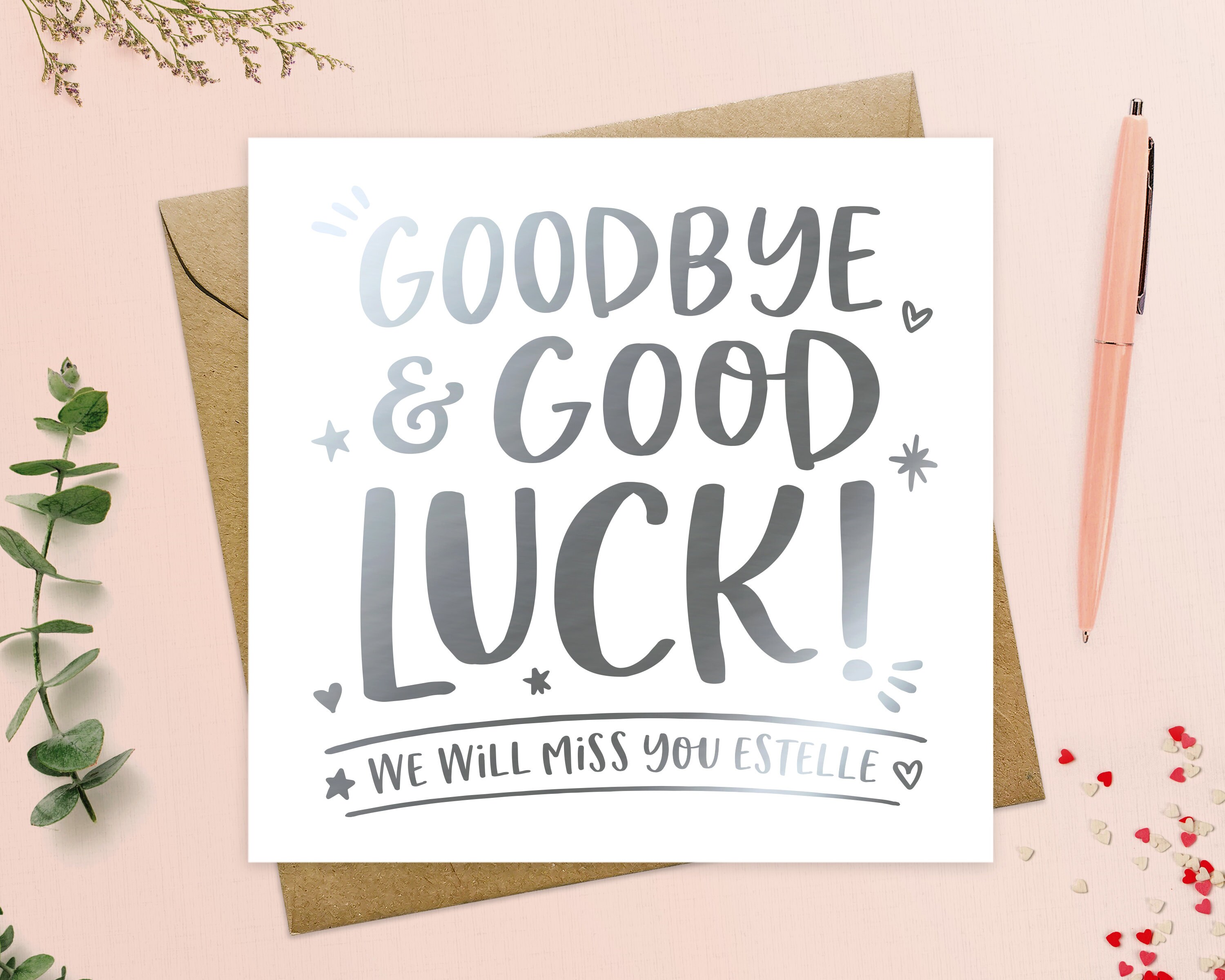 Leaving Card Personalised Goodbye and Good Luck Card New - Etsy UK
