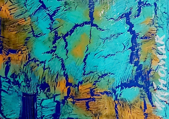 Hand Painted Notebook, Hard Front and Back Cover, Textured Abstract ...