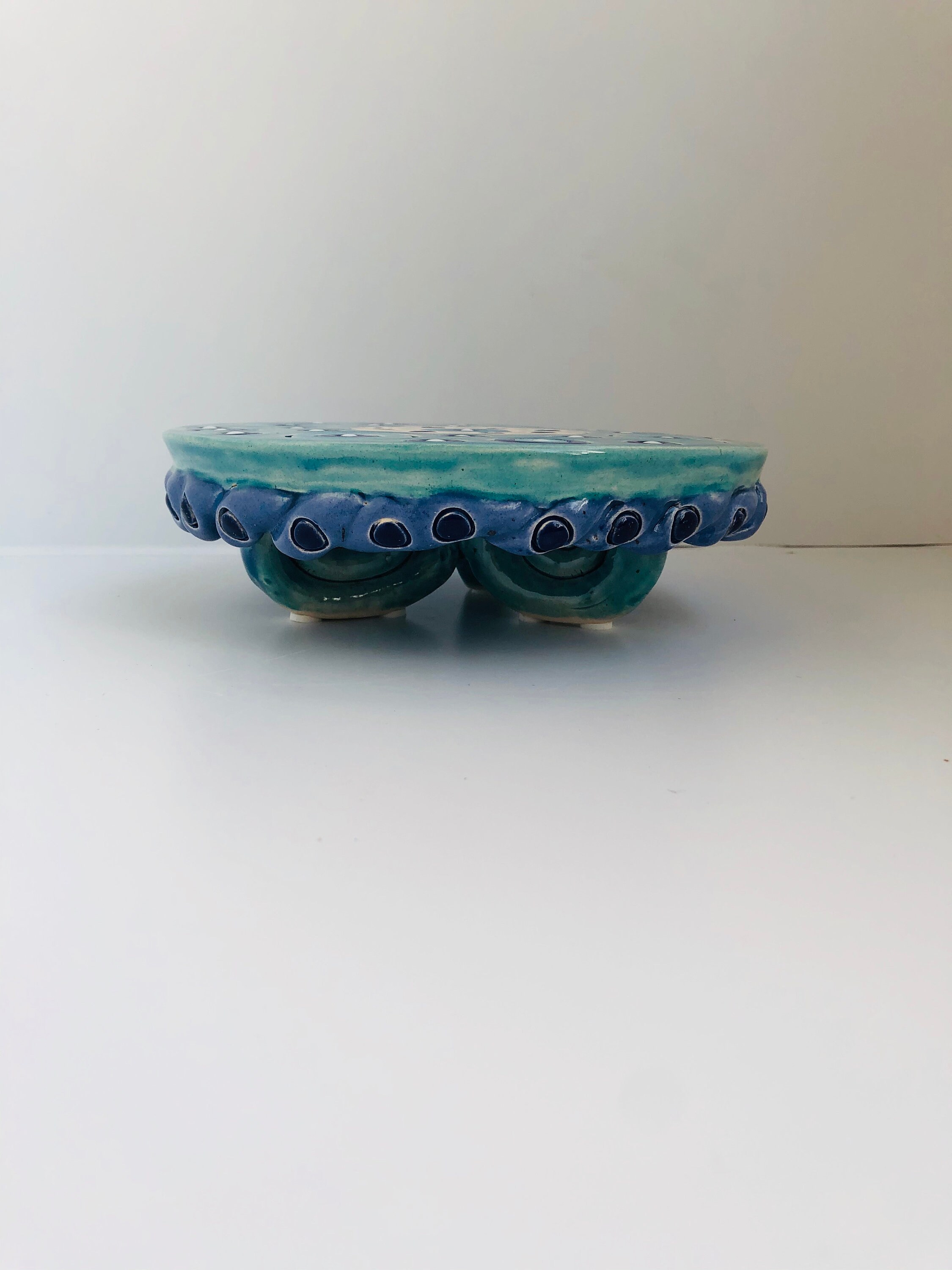Handmade Ceramic Cake Stand / 3 Leg Rustic Cake Stand / Decorative Cake ...