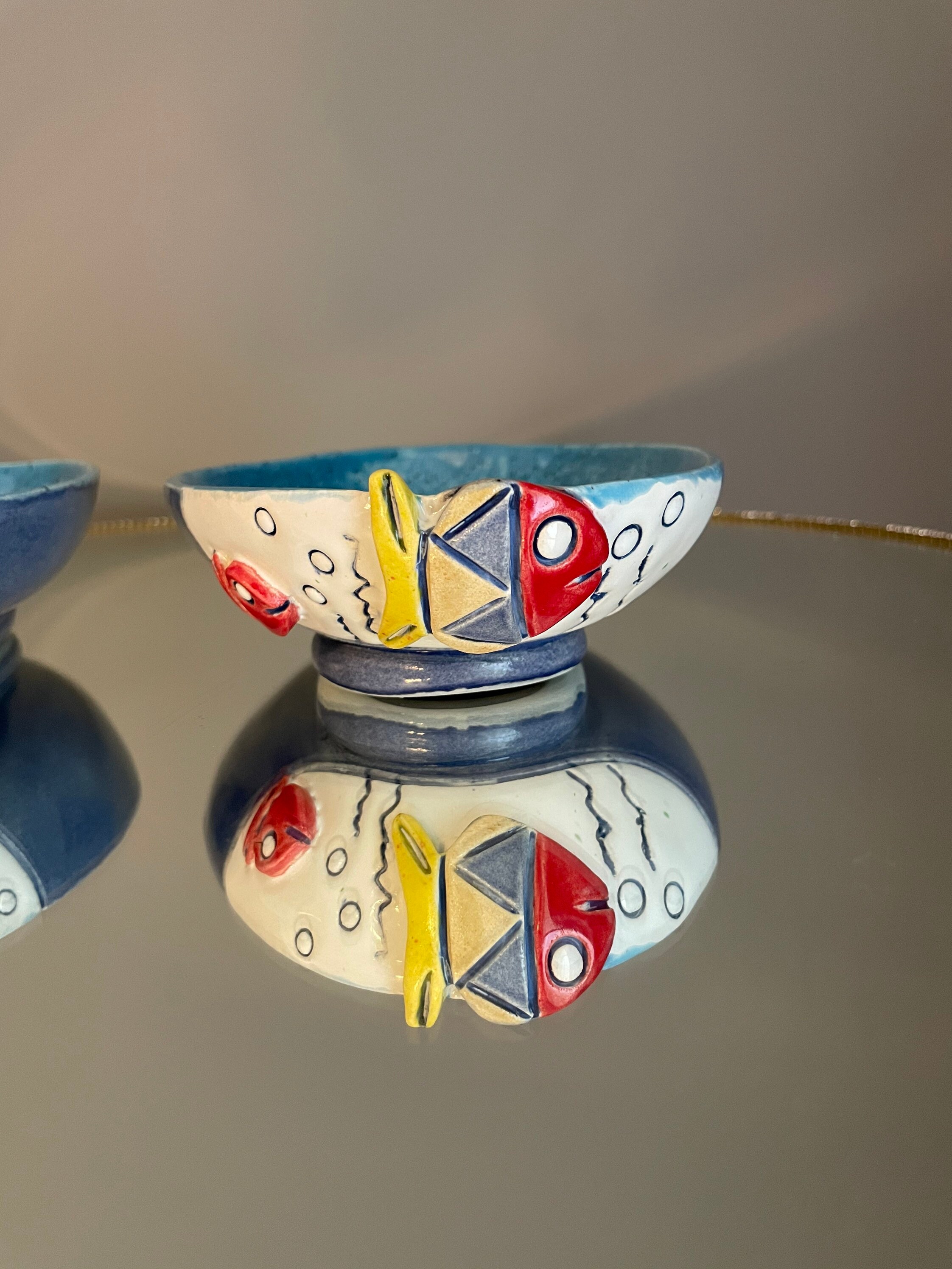 Aquarium Fish 2 Pieces of Serving Plates /handmade Fish Design - Etsy