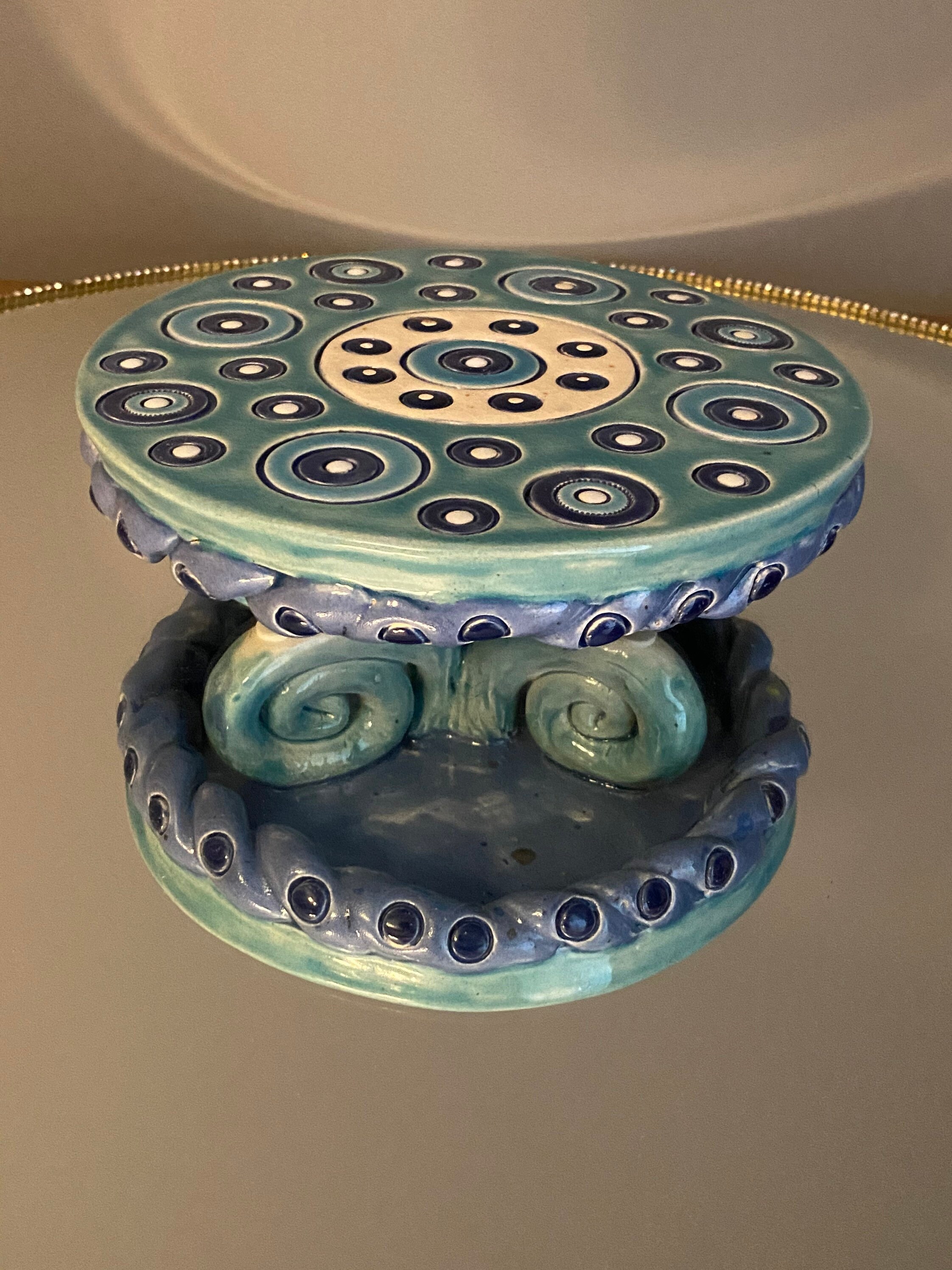 Handmade Ceramic Cake Stand / 3 Leg Rustic Cake Stand / Decorative Cake ...