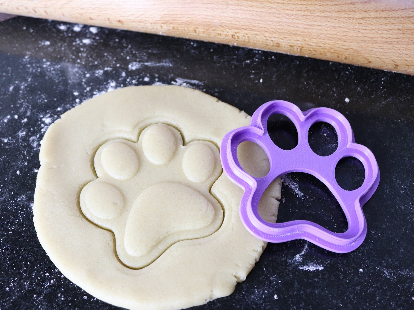 Paw Print Cookie Cutter Embosser. Cookie Paw Embosser, Fondant Embosser ...