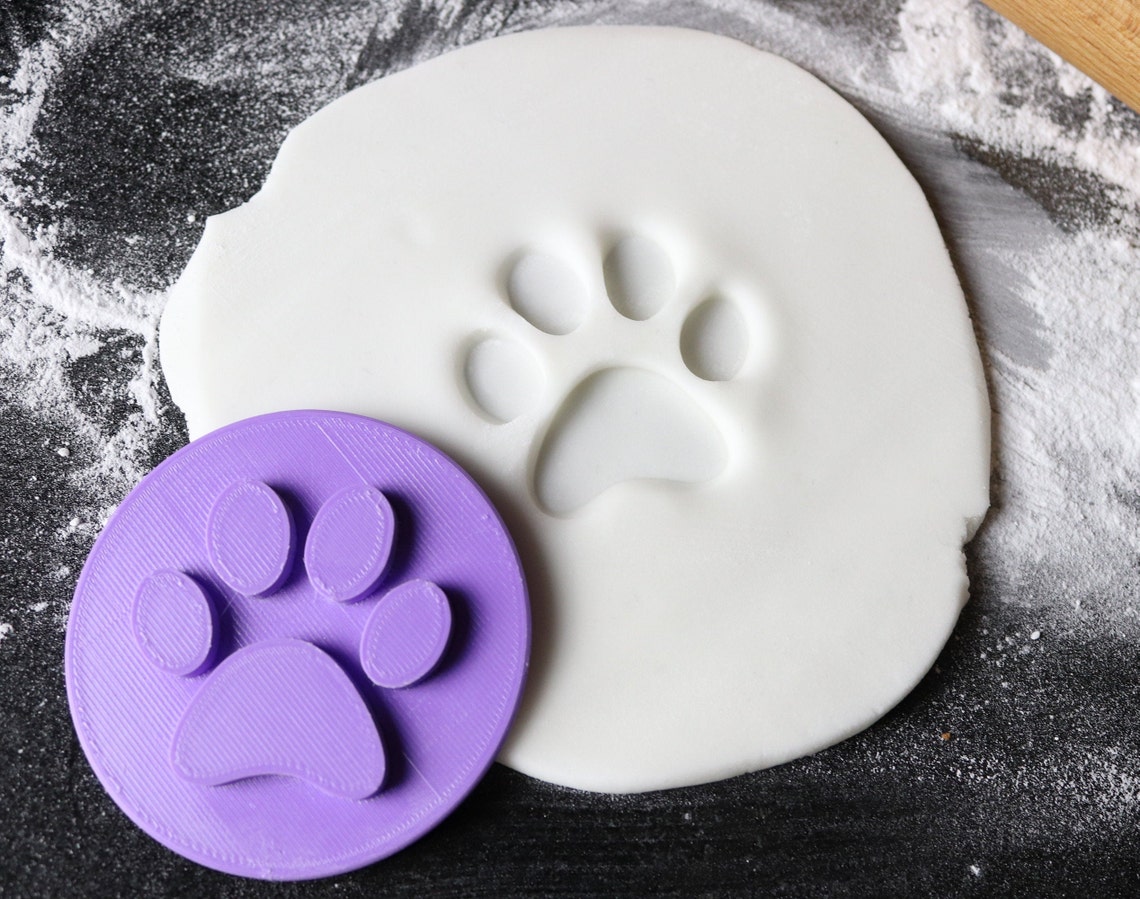Paw Print Cookie Embosser. Paw Print Fondant Stamp, Biscuit Stamp ...