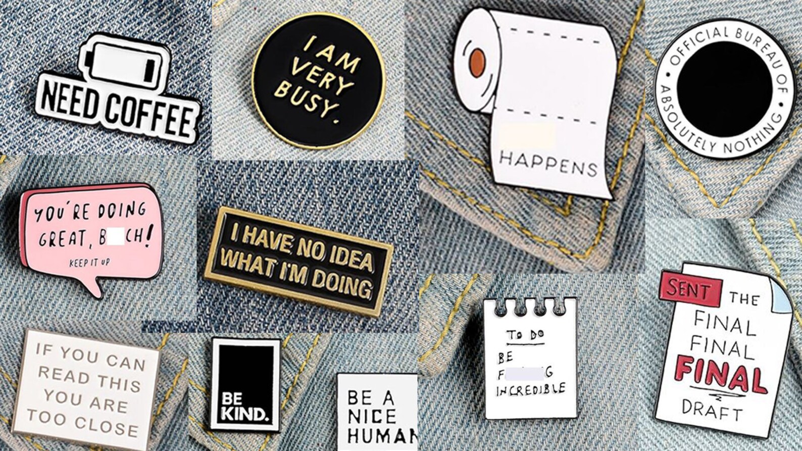 I Am Very Busy Black Gold Round Funny Brooch Enamel Pin Gift - Etsy