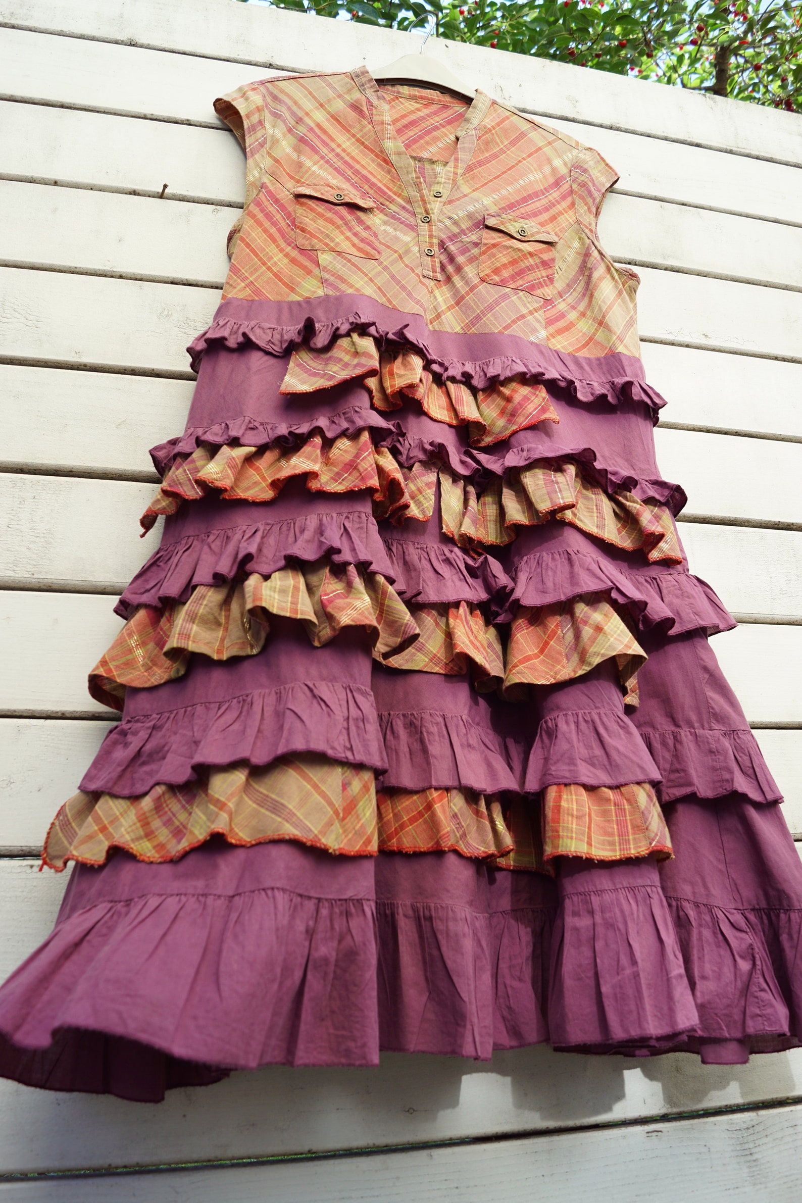 Rustic Shabby Dress Country Chic Clothing Prairie Clothes Patchwork ...