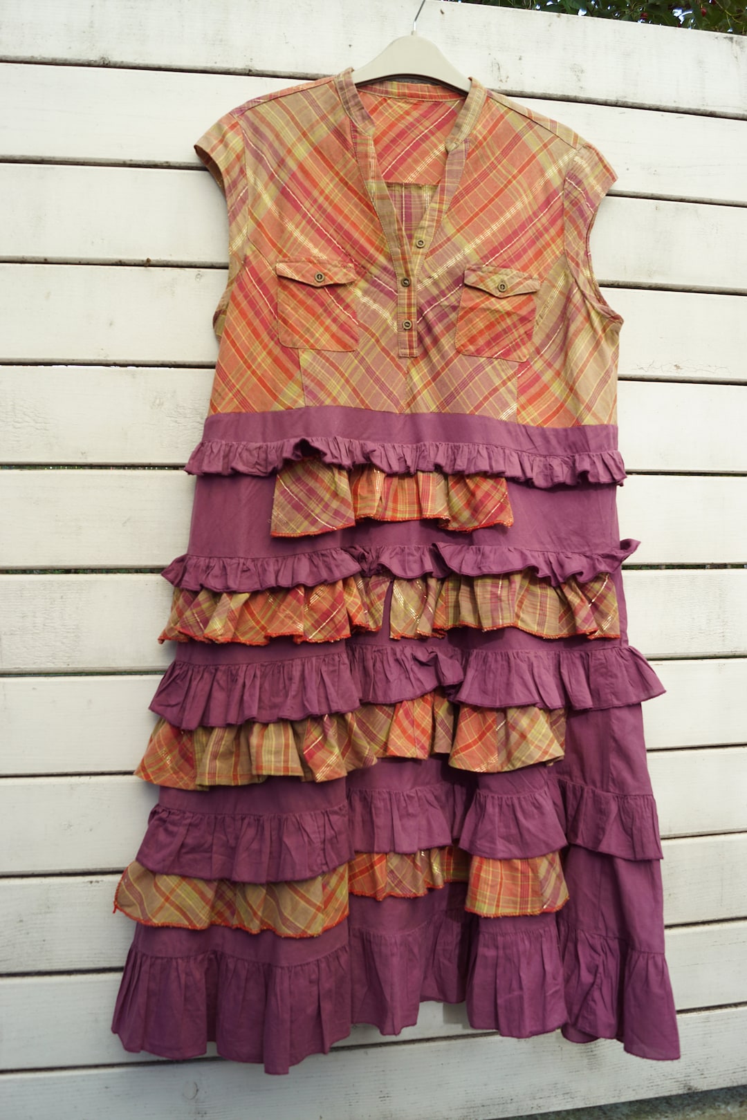 Rustic Shabby Dress Country Chic Clothing Prairie Clothes Patchwork ...