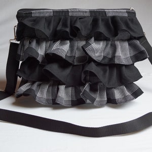 Custom Black Lace Ready-to-ship / Ruffles Bag - Messenger Bag ...