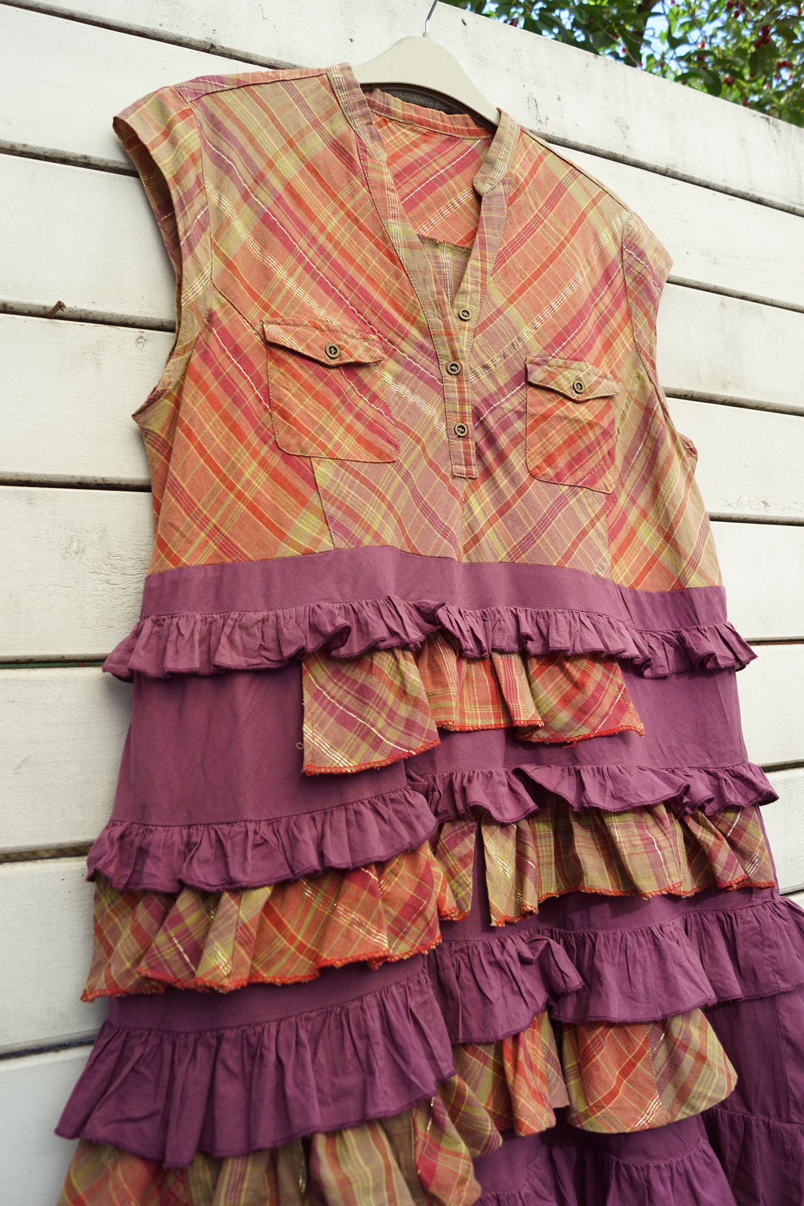 Rustic Shabby Dress Country Chic Clothing Prairie Clothes Patchwork ...