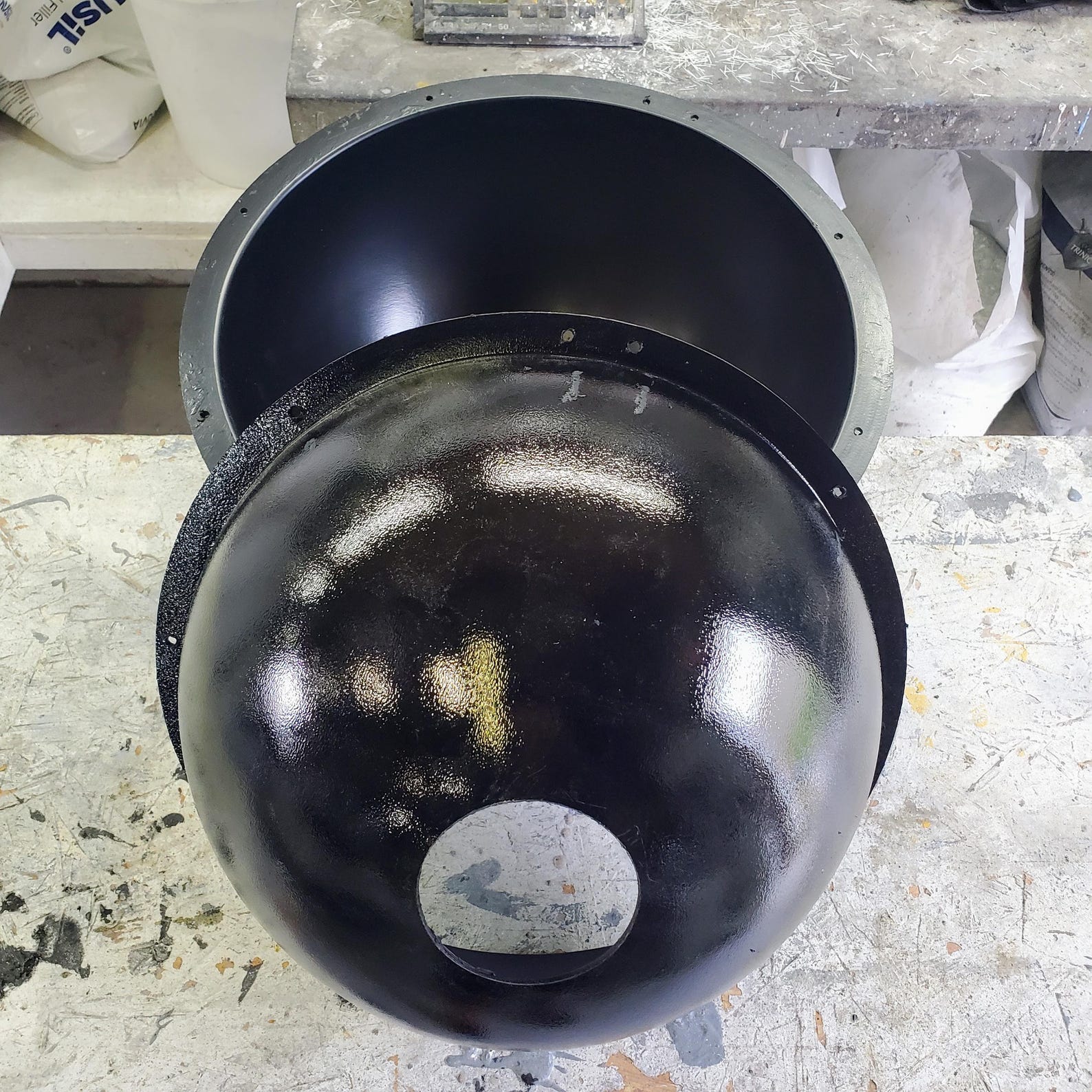 14" DIY Concrete Sphere Mold – Decorative Ball Mold for Garden ...