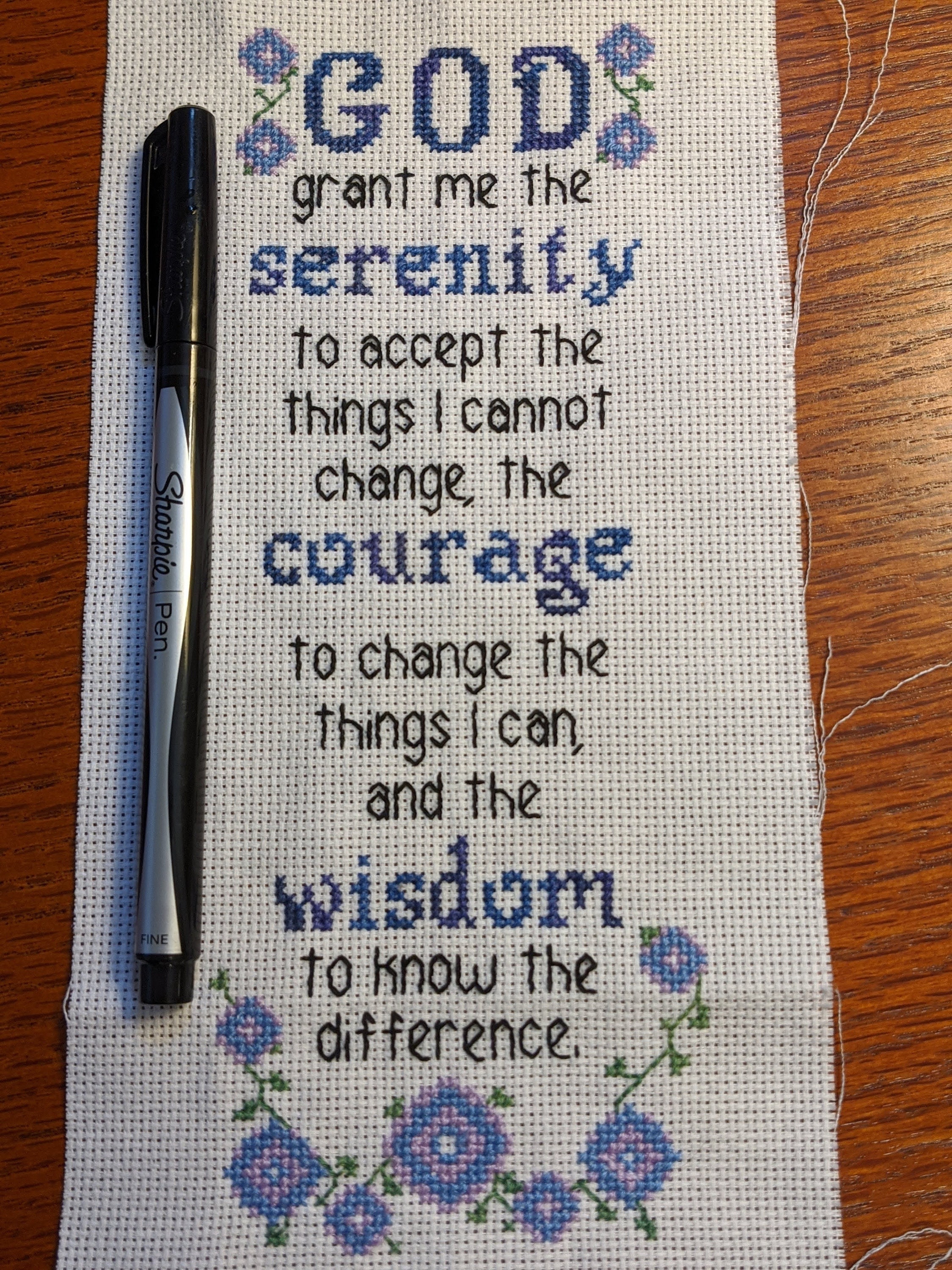 Serenity Prayer Cross Stitch Digital Pattern - Etsy