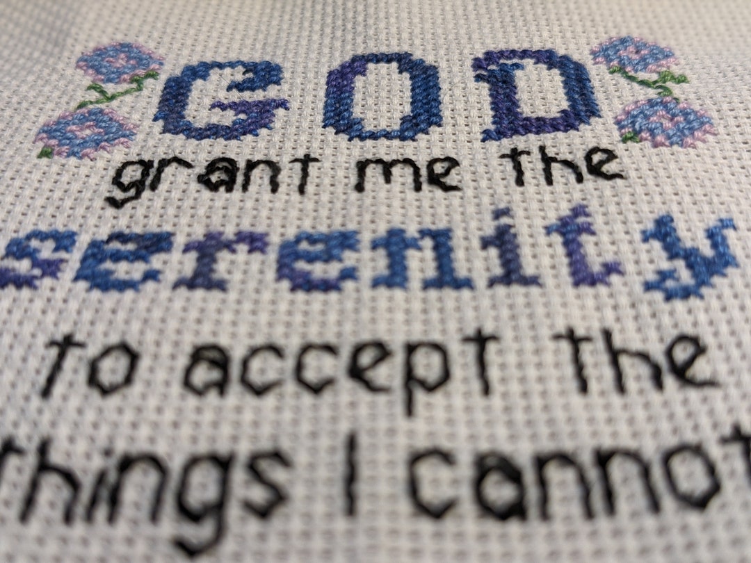 Serenity Prayer Cross Stitch Digital Pattern - Etsy