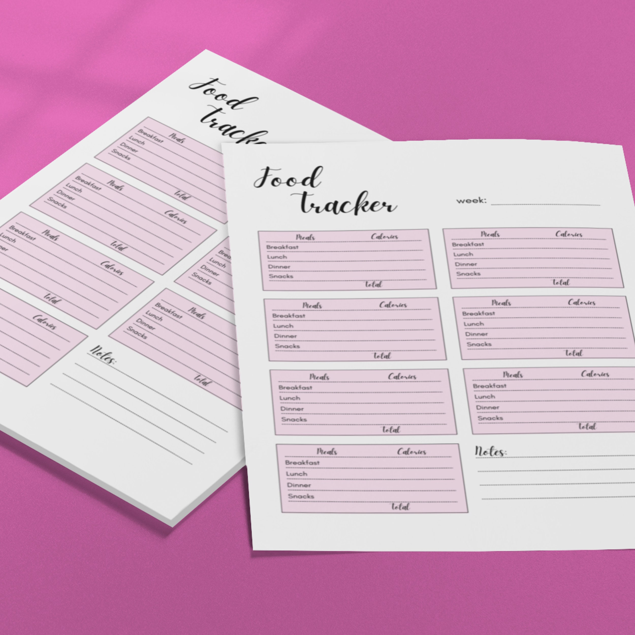 Food Tracker| Food Log | Food Log Printable | Food Journal | Diet List ...