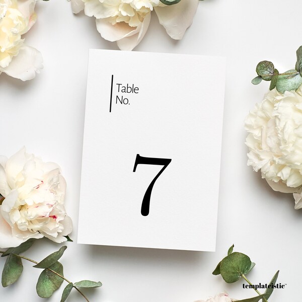 Printable Table Numbers Canva - Etsy
