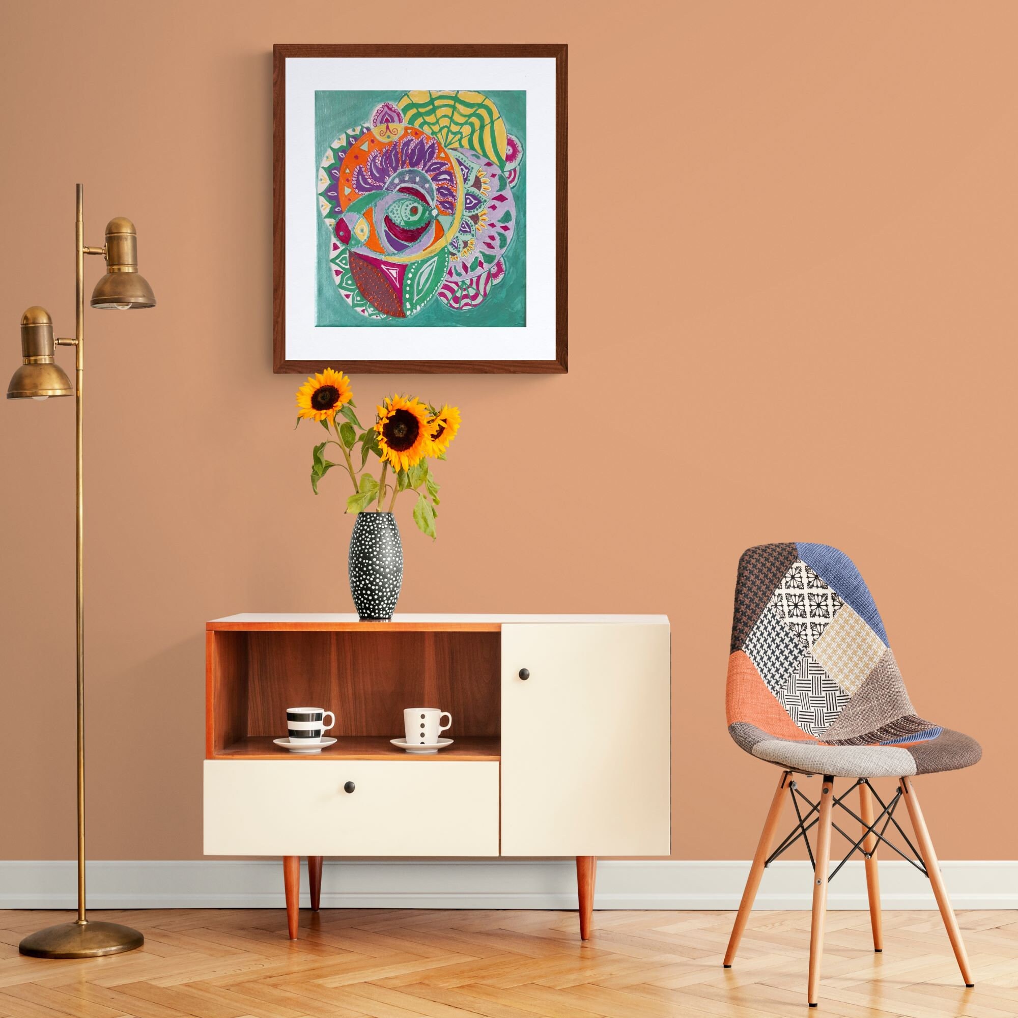 Modern Teal Wall Art, Abstract Teal Print, Teal Acrylic Paint ...