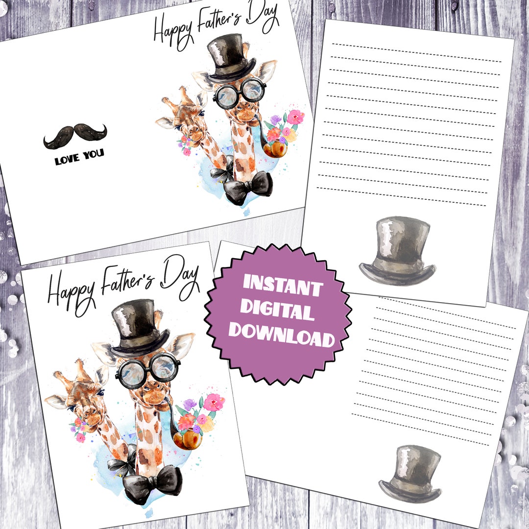 Happy Father's Day Digital Card, Father Gift Idea From Son, Printable ...