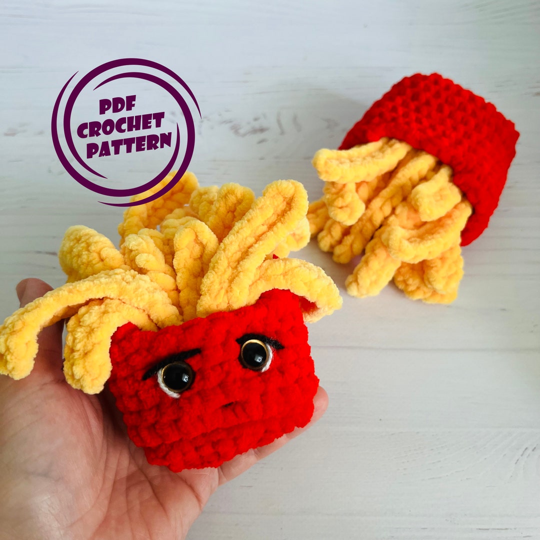 French Fries Crochet Pattern - Digital Download for Amigurumi Food ...