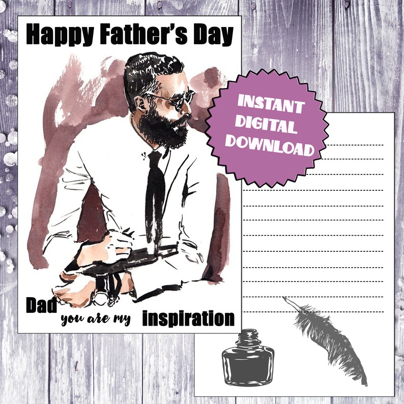 Digital Father's Day Card Heartfelt Wishes for Dad Instant Download ...