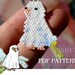 Ghost Budgie Brick Stitch Charm, Miyuki Delica Beadweaving PDF Pattern ...