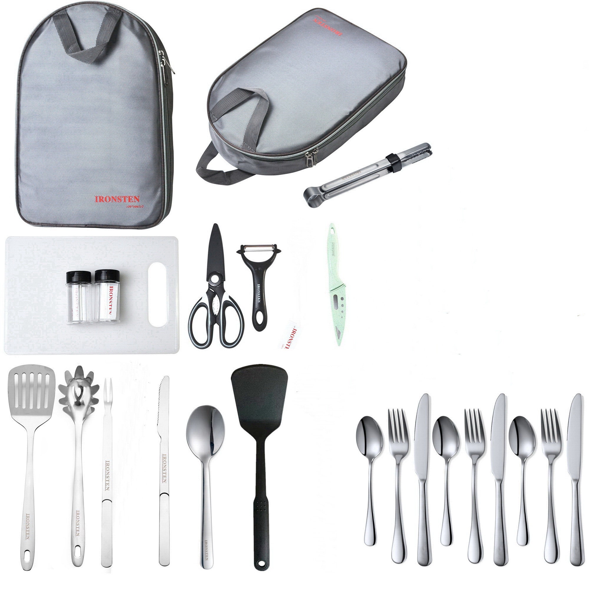 Basic Camping Kits Camping Cooking Utensils Set Camp Kitchen Portable ...