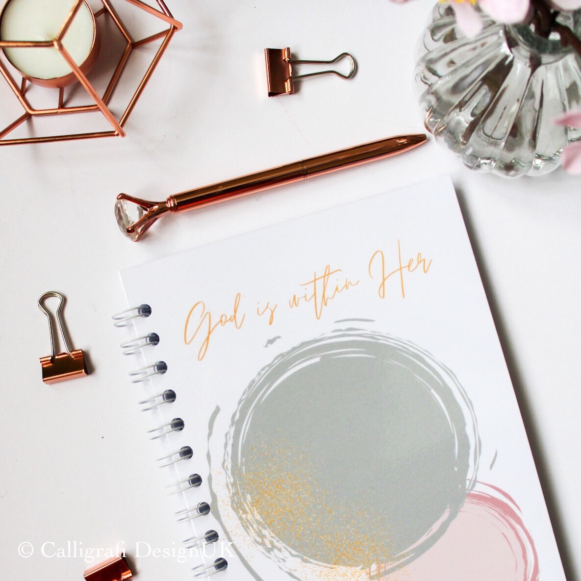 God is Within Her | Christian Notebook | Devotional Notebook | Sermon ...