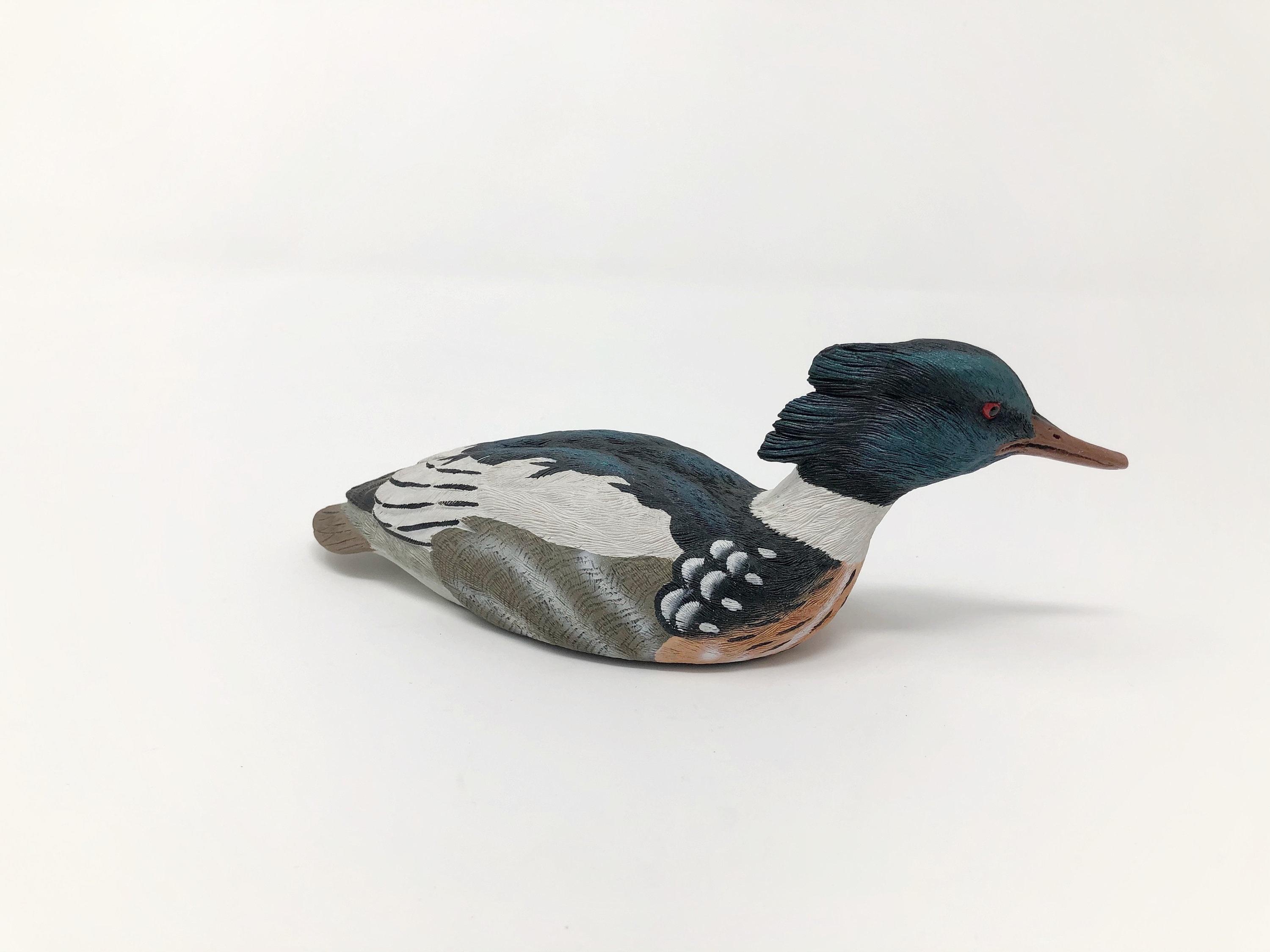 Miniature Resin Duck the Hadley Collection, Red Breasted Merganser ...