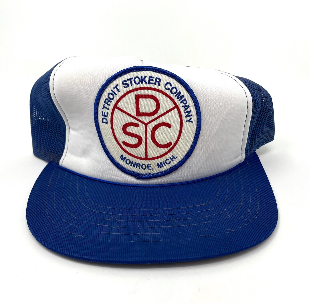 Vintage Detroit Stoker Company Trucker Cap, Farm Hat, Mesh Snapback Hat ...