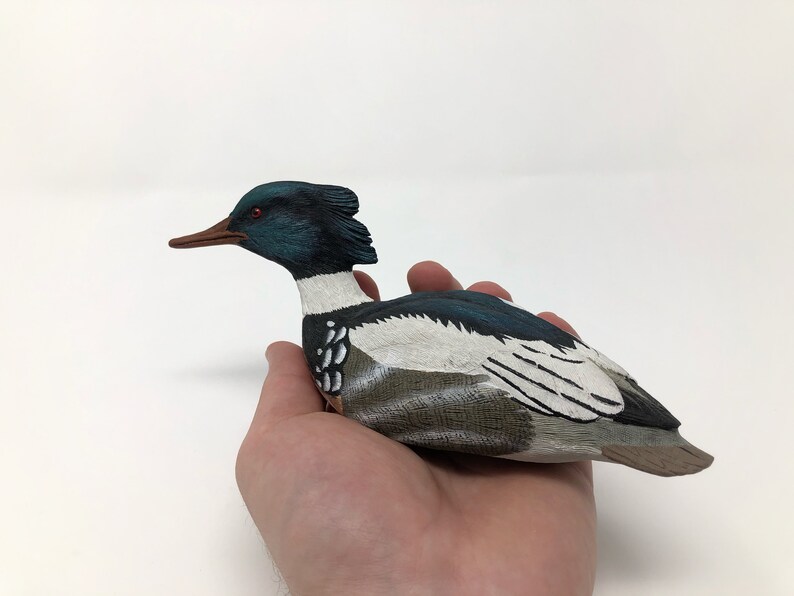 Miniature Resin Duck the Hadley Collection, Red Breasted Merganser ...