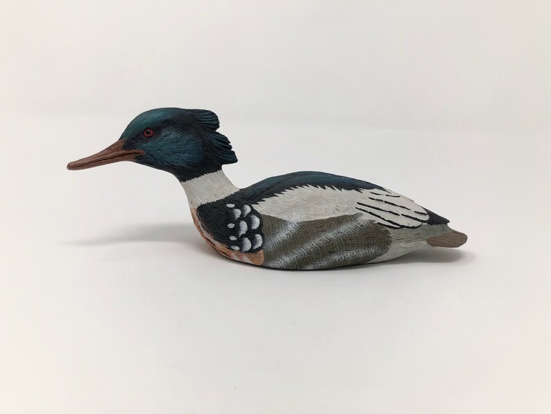 Miniature Resin Duck the Hadley Collection, Red Breasted Merganser ...