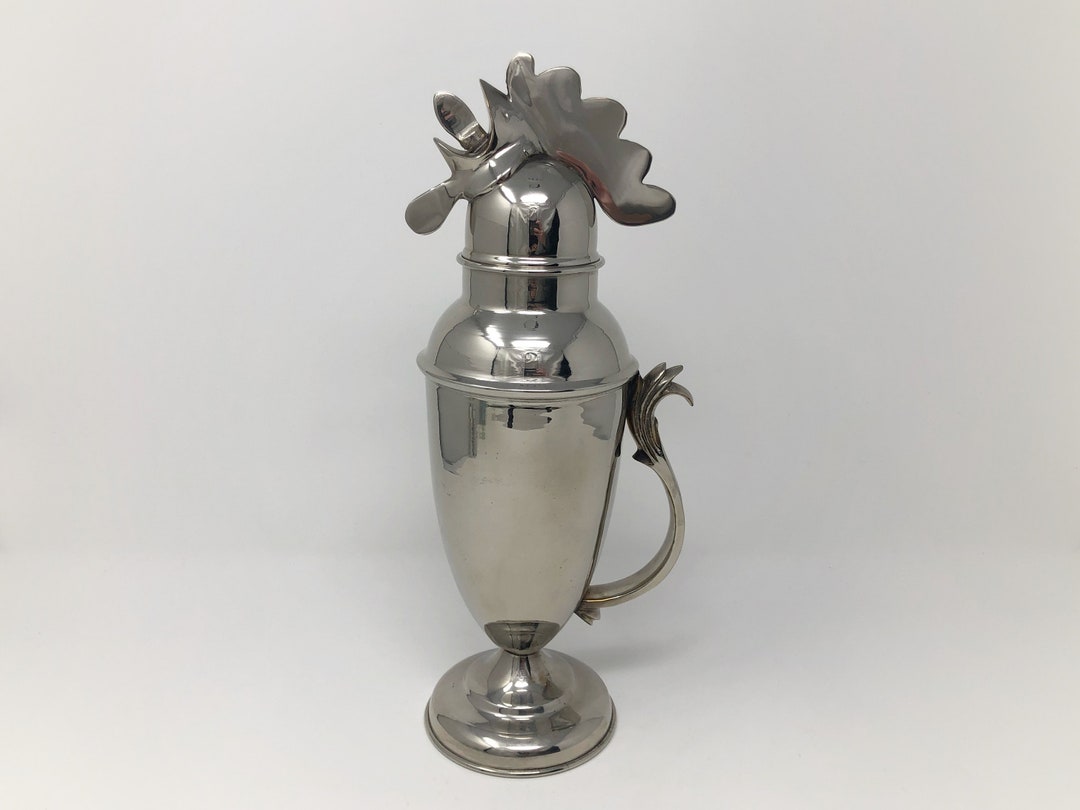 Vintage Chrome Metal Rooster Shaker, Art Deco Style Barware Mixer - Etsy
