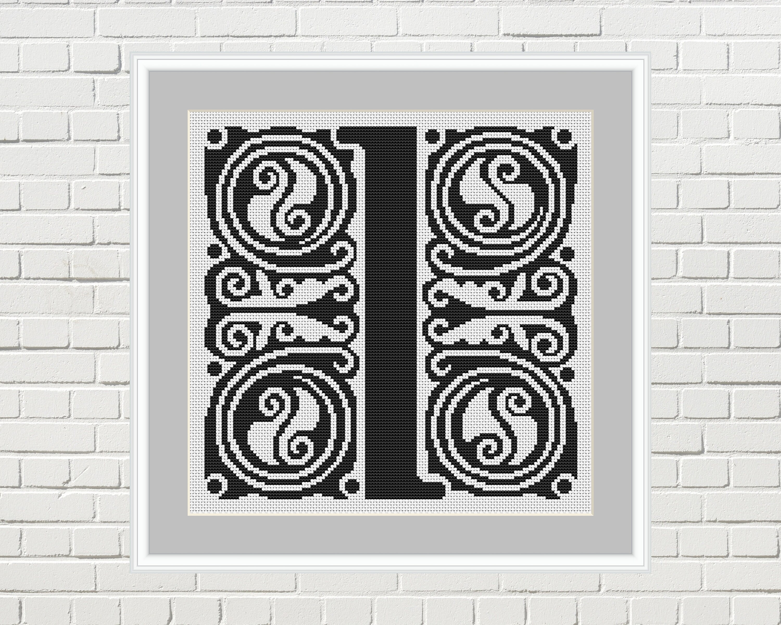 Calligraphy Letter I monogram alphabet monochrome symbol with | Etsy