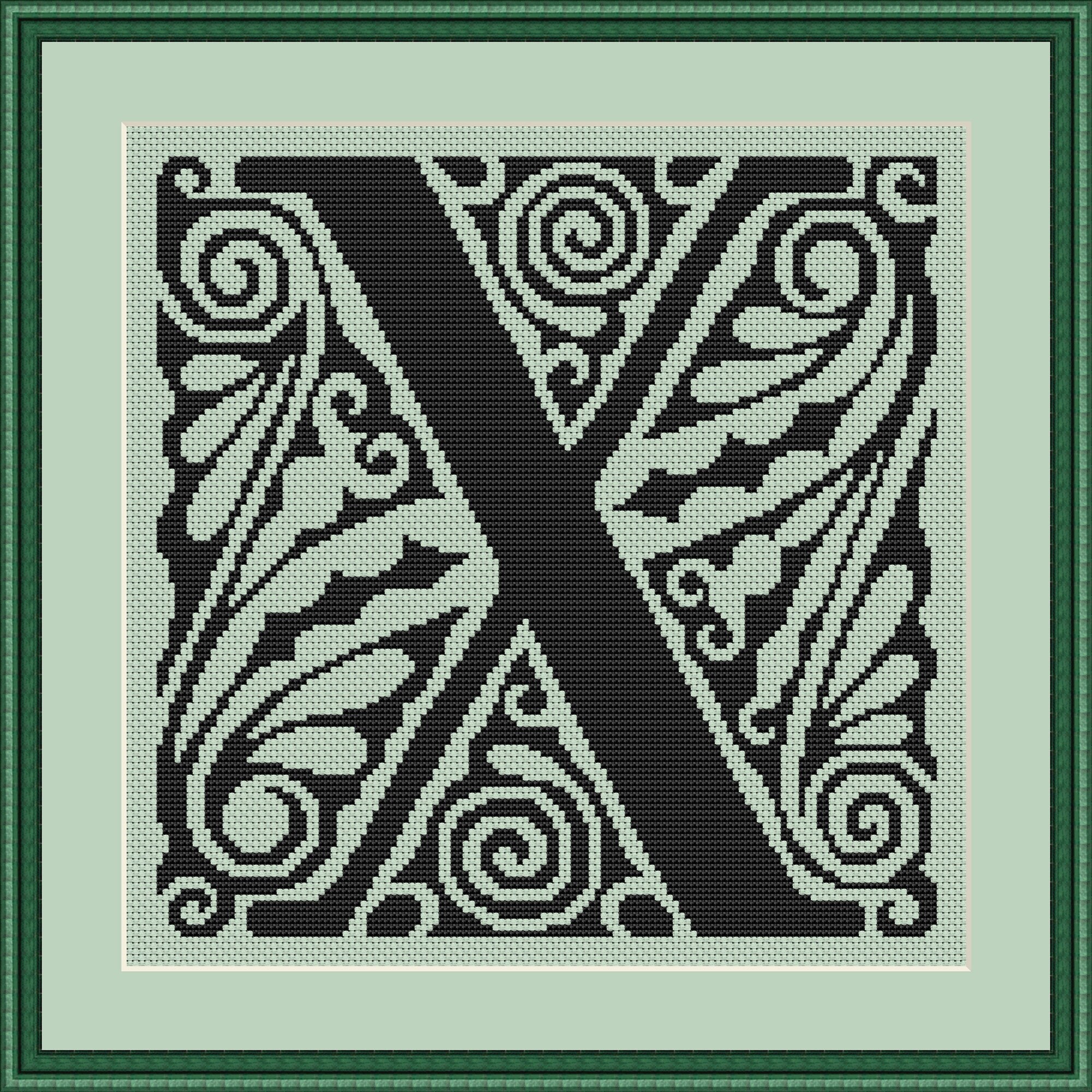 Calligraphy Letter X monogram alphabet monochrome symbol with | Etsy