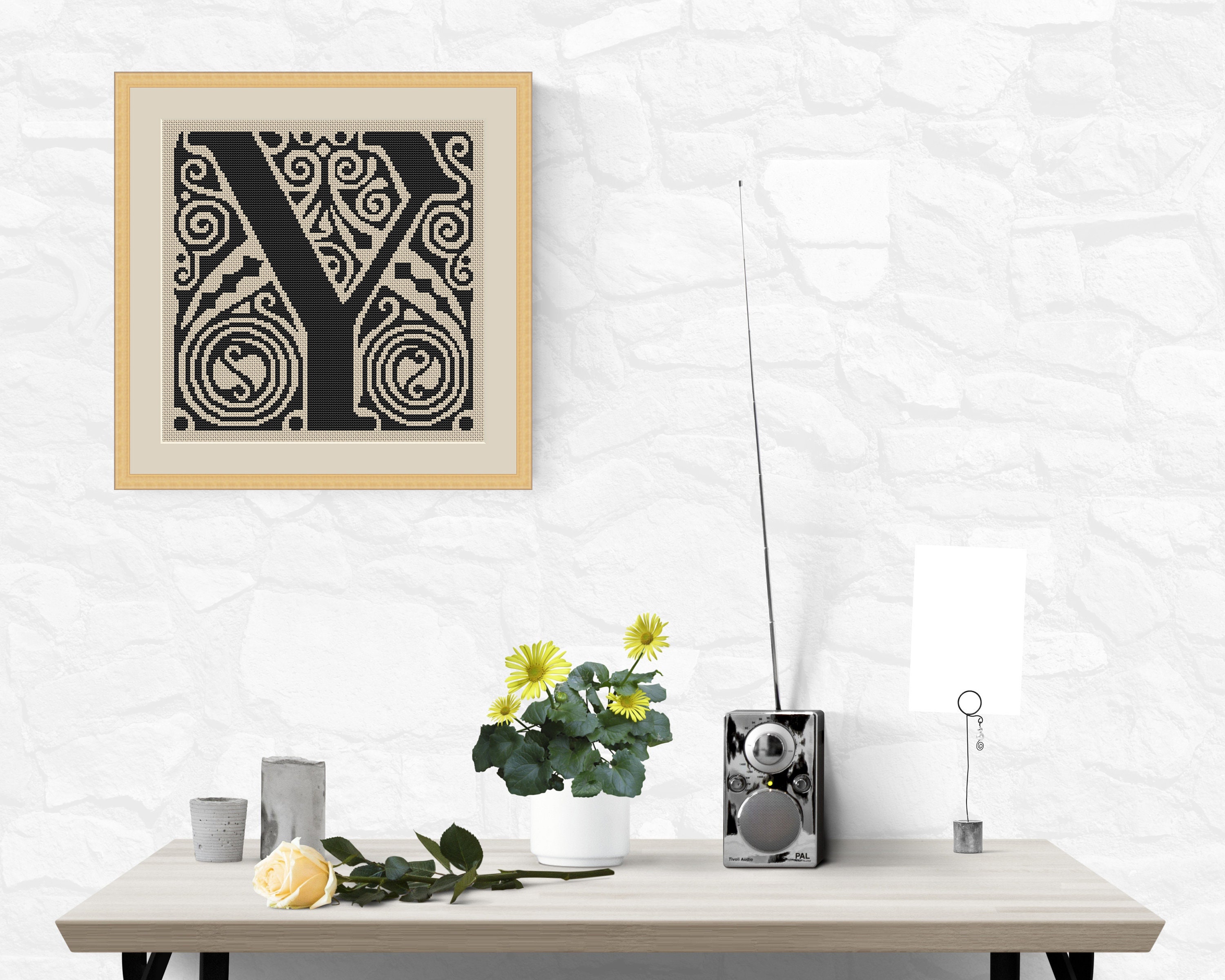 Calligraphy Letter Y monogram alphabet monochrome symbol with | Etsy