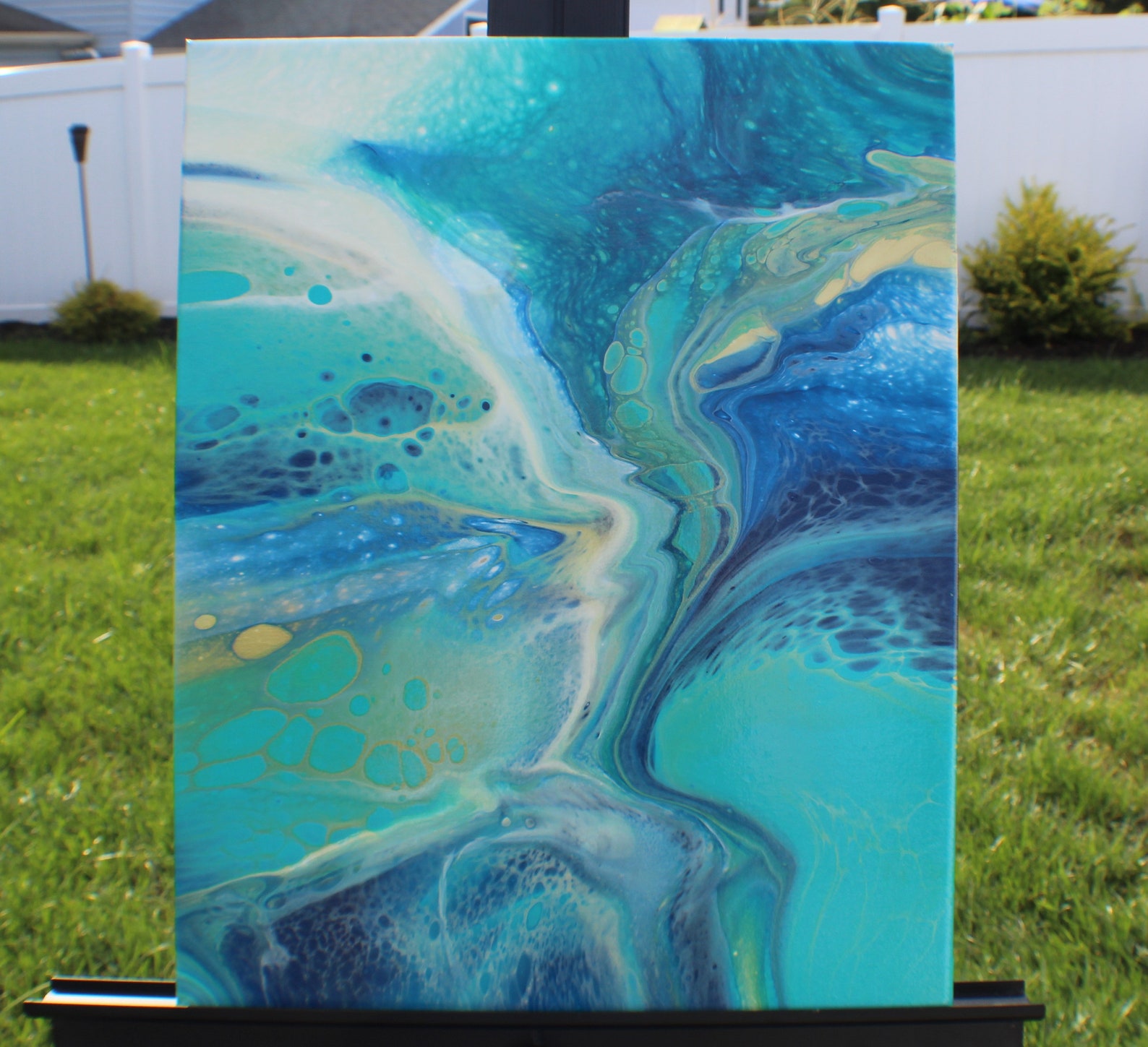Original Paint Pour, Abstract Art, Fluid Artwork 16" X 20" Canvas - Etsy